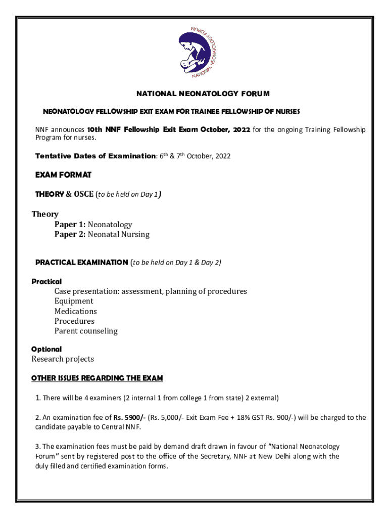 Fillable Online Fellowships - Toronto Centre for Neonatal Health Fax ...