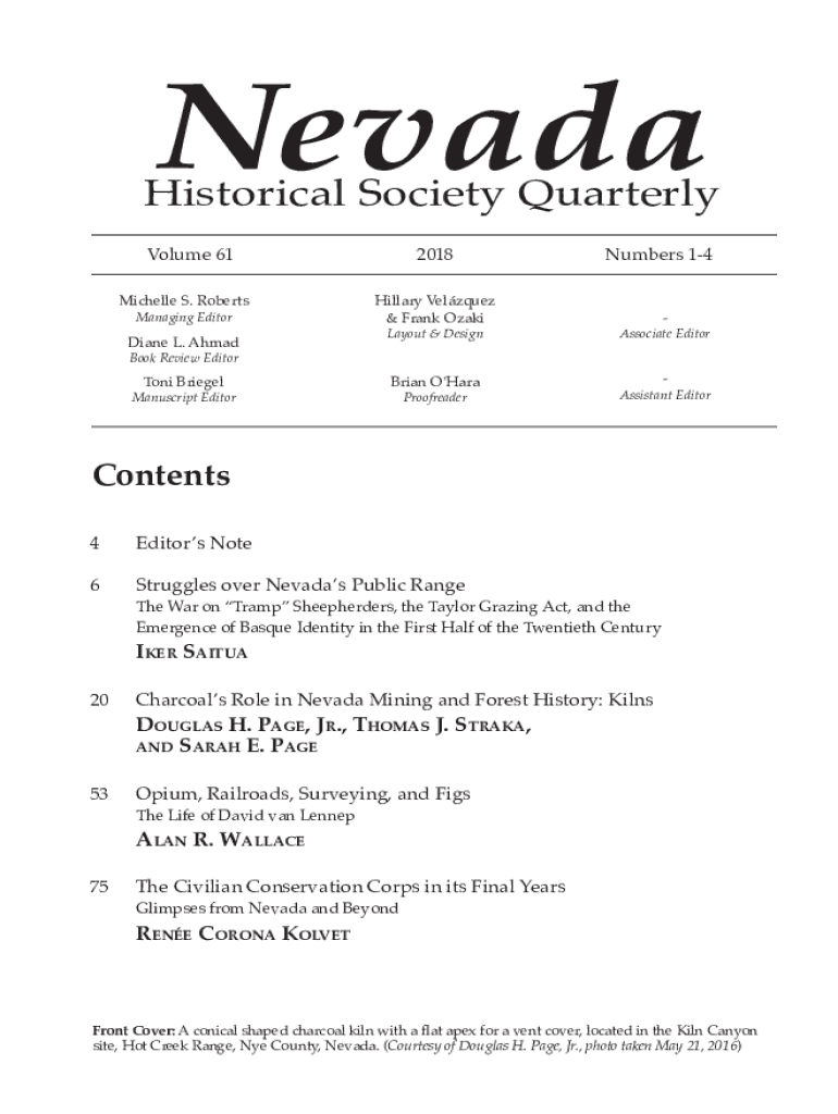 Fillable Online NEVADA HISTORICAL SOCIETY ... - State of Nevada Fax ...