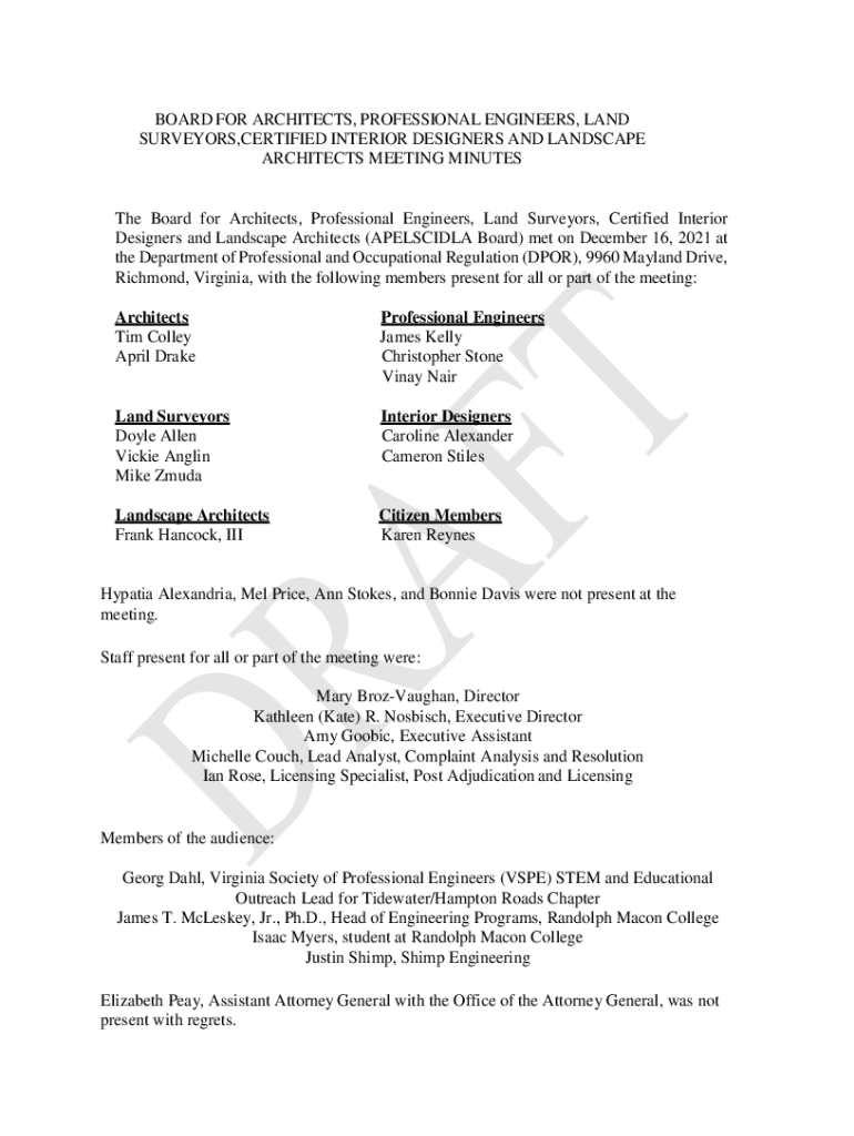 Fillable Online Board for Architects, Professional Engineers, Land Surveyors ... Fax Email Print ...