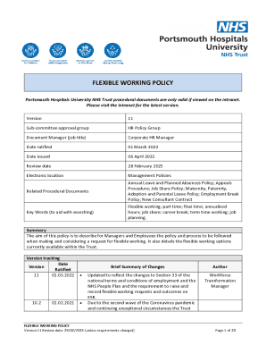 Fillable Online Time Off in Lieu (TOIL) and Flexitime - University of ...
