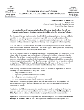 Fillable Online Accountability and Implementation Board Seeking ...