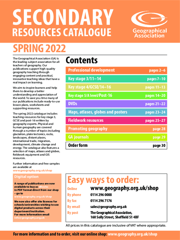 Fillable Online NEW! 'Exploring Excellence in the Geography Curriculum ...