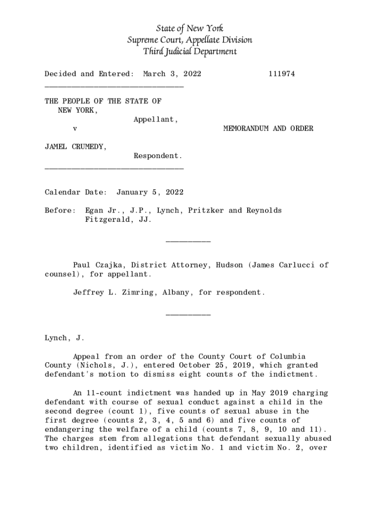 Fillable Online decisions courts state ny 111974 People v Crumedy - New York Courts Fax Email ...
