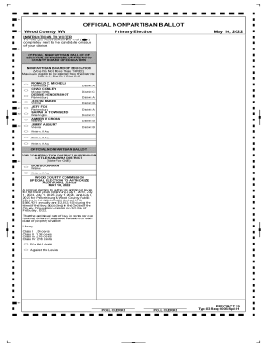 Fillable Online WVSOS Sample Ballots - Index - West Virginia Secretary ...