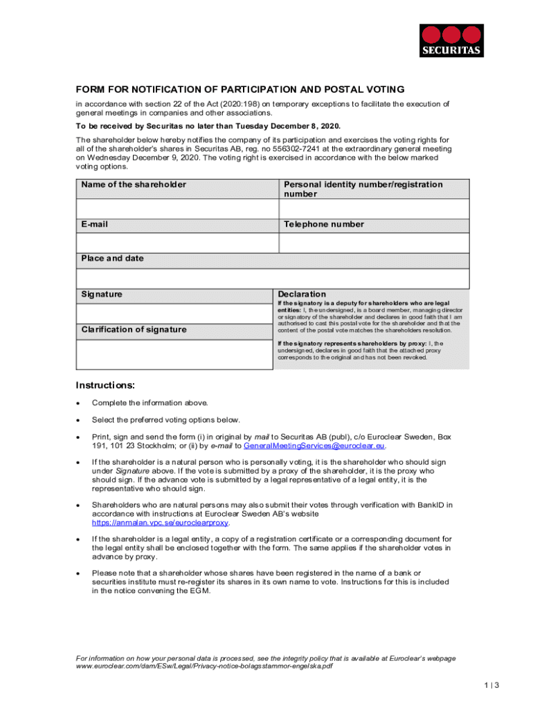 Fillable Online Loomis - Notification of participation and form for ...