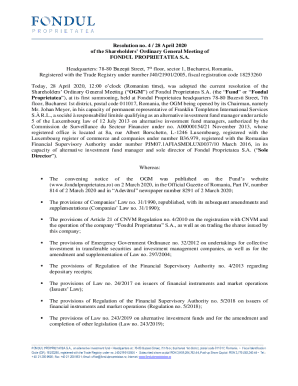 Fillable Online OGM 4Resolution for approving the continuation vote for ...