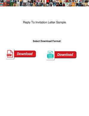 Fillable Online Reply To Invitation Letter Sample. Reply To Invitation ...