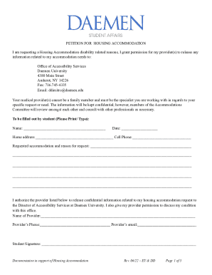 Fillable Online Sample Letter for Disability Accommodations in Housing ...