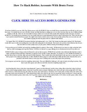 Fillable Online How To Hack Roblox Accounts With Brute Force Fax Email ...