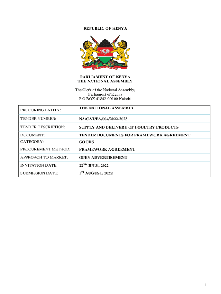 Fillable Online Parliament of Kenya Fax Email Print - pdfFiller