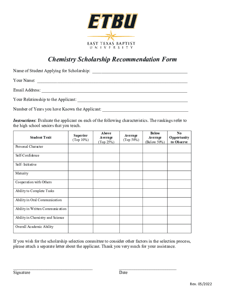 Fillable Online Scholarship Recommendation Form - UF College of Education Fax Email Print ...