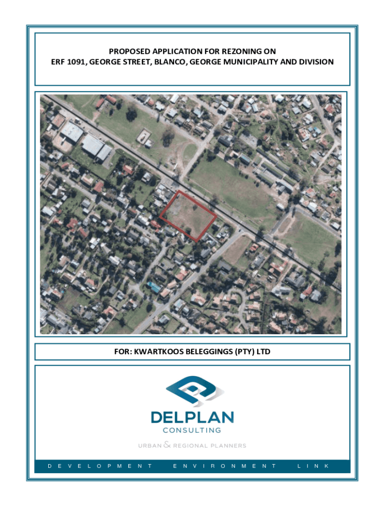 Fillable Online proposed application for rezoning on erf 1091, george ...
