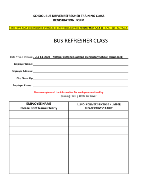 Fillable Online Bus-Forms, Training Schedule, Transport Guides Fax ...