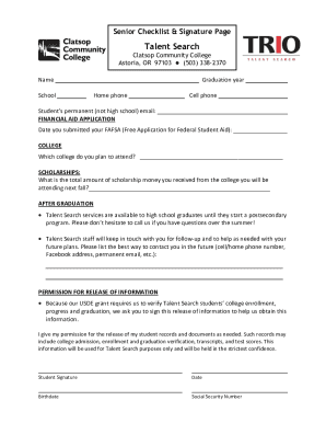 Fillable Online A Complete College Prep Checklist: High School Senior ...