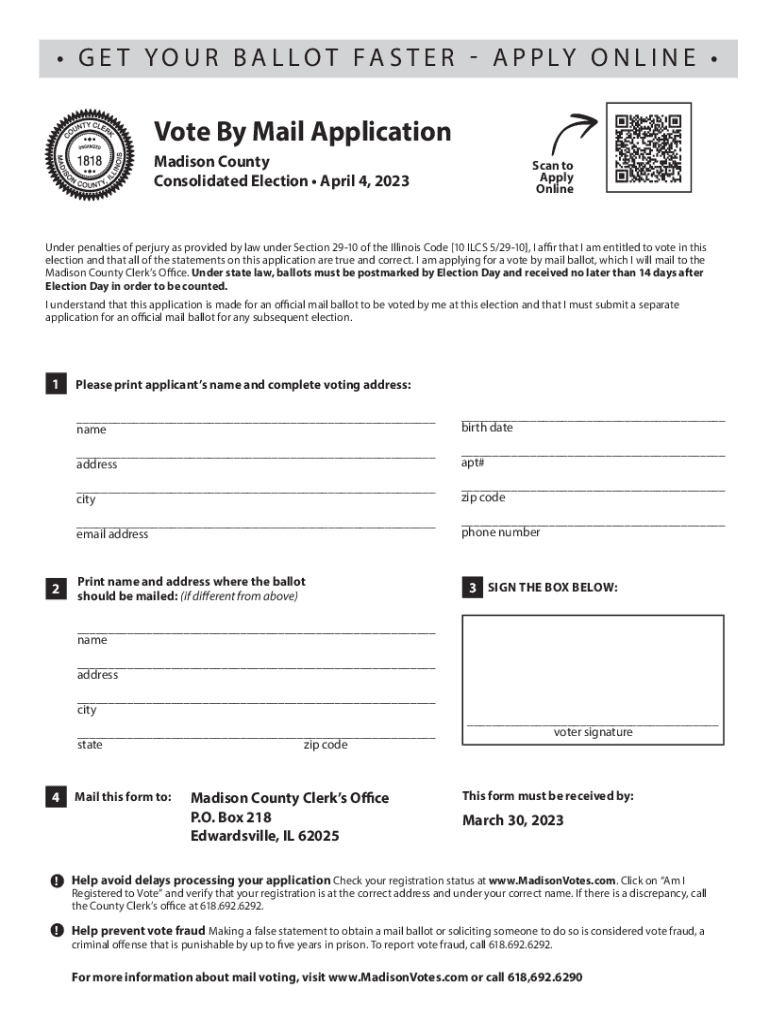 Fillable Online Revize - Vote By Mail Application Fax Email Print ...