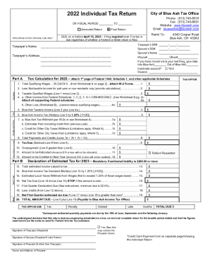 Fillable Online 2022 Individual Tax Return Fax Email Print - pdfFiller