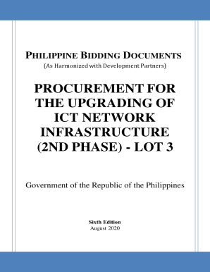 Fillable Online PROCUREMENT FOR THE UPGRADING OF ICT NETWORK ... Fax ...