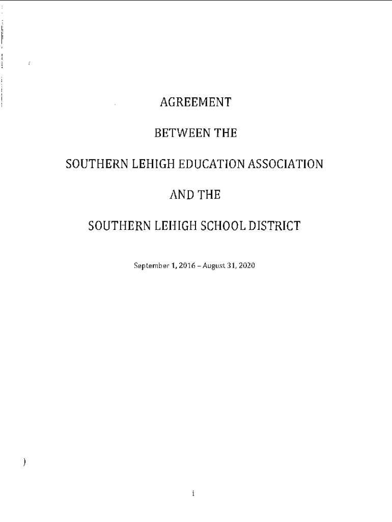 Fillable Online AGREEMENT BETWEEN THE SOUTHERN LEHIGH ... Fax Email ...