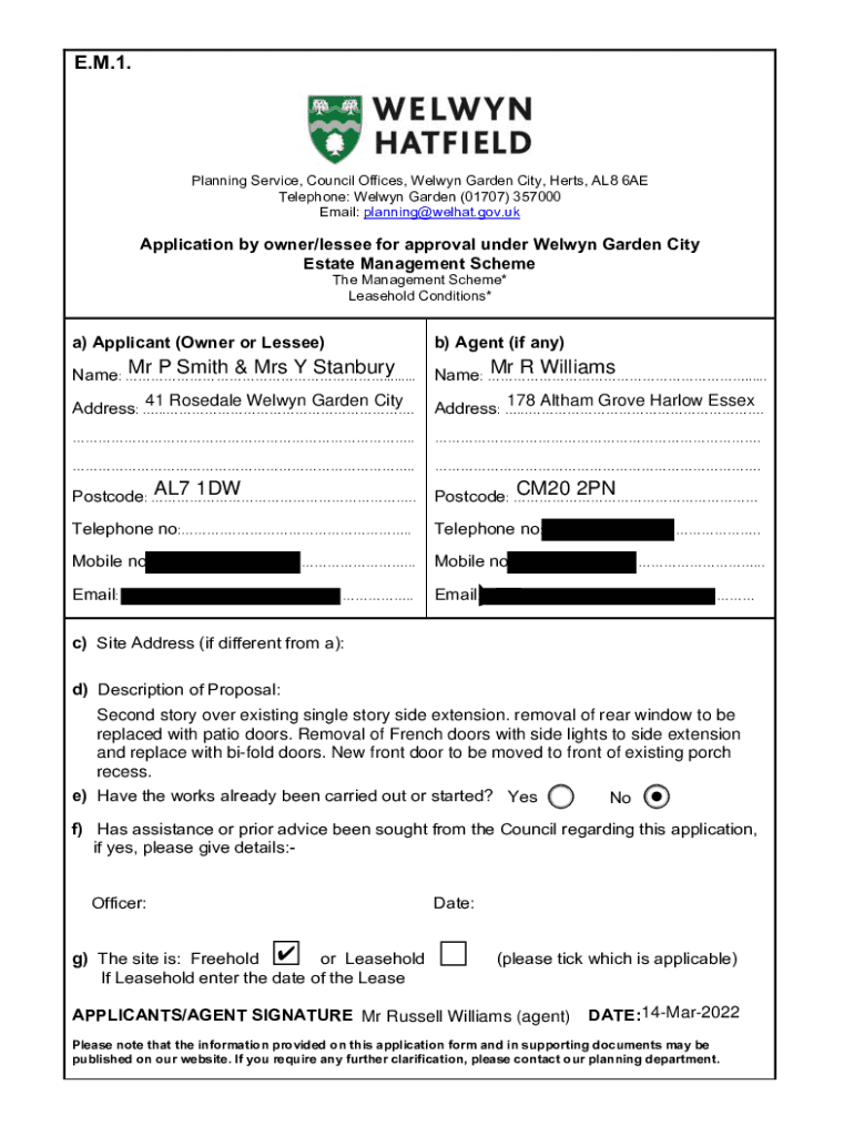 Fillable Online EM Application Form Fax Email Print - pdfFiller
