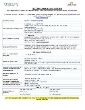 Fillable Online List of Major Subsidiaries of Reliance Industries Fax ...