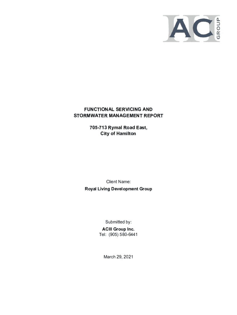 Fillable Online Functional Servicing and Flood Plain Delineation Report ...