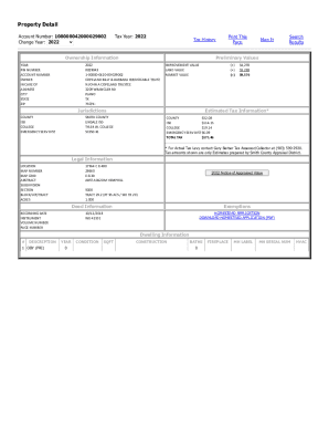 Fillable Online Roll Number Your Property Tax account number ...