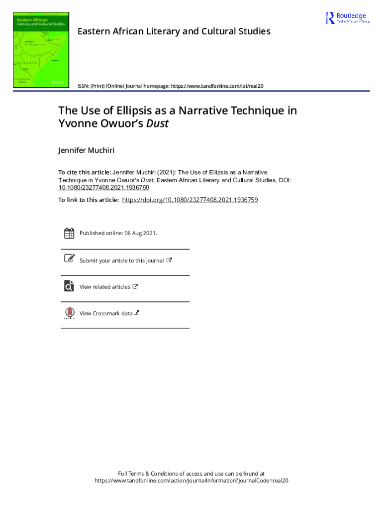 Fillable Online The Use of Ellipsis as a Narrative Technique in Yvonne ...