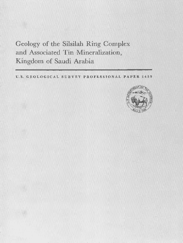 Fillable Online pubs usgs Geology of the Silsilah Ring Complex and ...