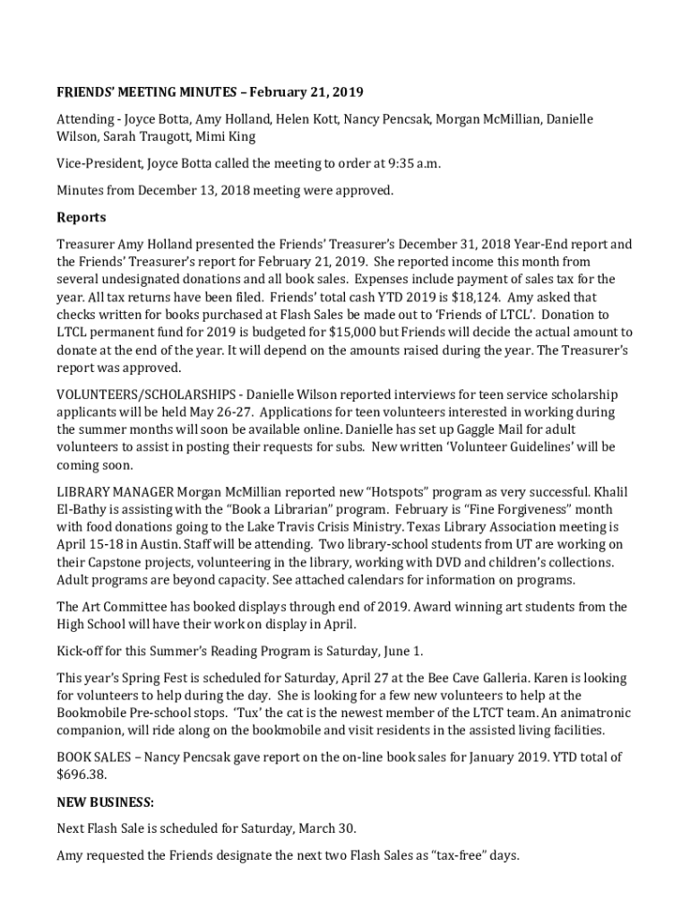 Fillable Online Attending - Joyce Botta, Amy Holland, Helen Kott, Nancy ...