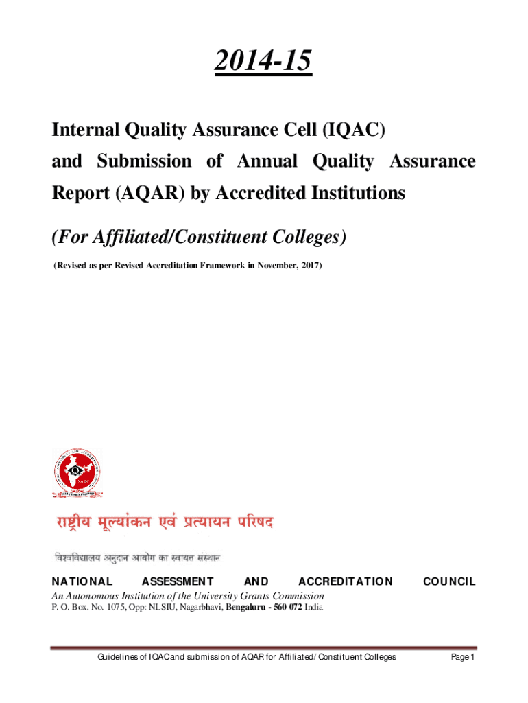Fillable Online Internal Quality Assurance Cell (IQAC ... - caculocollege.ac.in Fax Email Print ...
