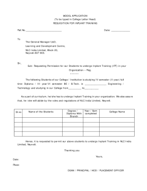 Fillable Online GUIDELINES FOR INPLANT TRAINING (IPT) STUDENTS Fax ...