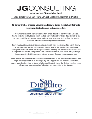 Fillable Online San Dieguito Union High School District Leadership ...