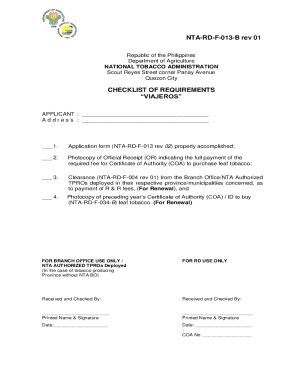 Fillable Online Forms and Guides from National Tobacco Administration ...