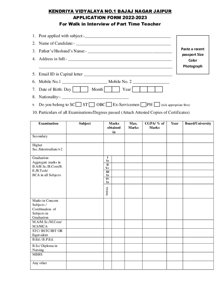 Fillable Online APPLICATION FORM 2022-2023 Fax Email Print - pdfFiller