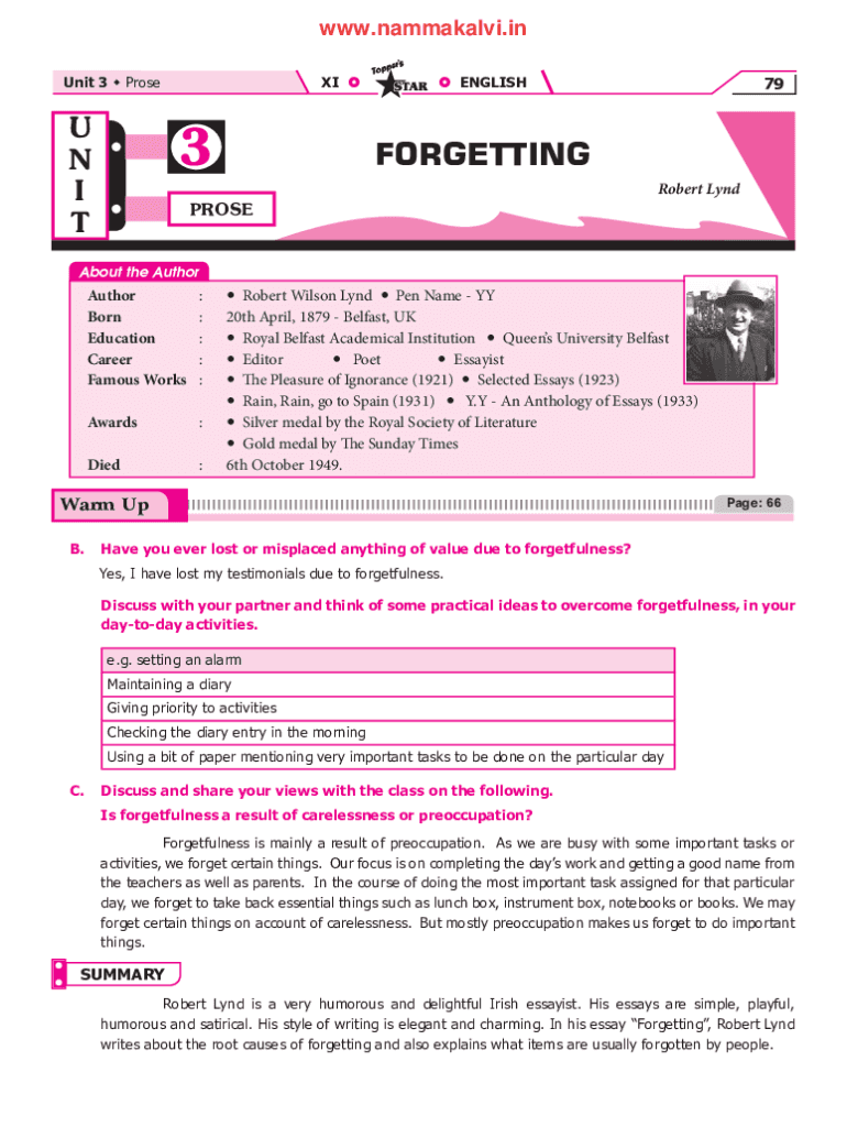 Fillable Online Robert Wilson Lynd and His Prose Style - Free Essay ...