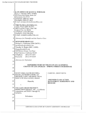 Fillable Online Stipulated Settlement Agreement and Release of Claims ...