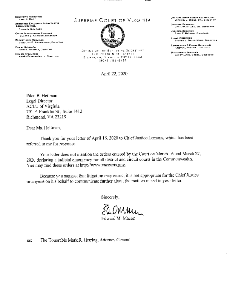 Fillable Online Fillable Online ExECUTIVE SECRETARY KARL R. HADE ...