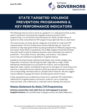 Fillable Online STATE TARGETED VIOLENCE PREVENTION Fax Email Print ...