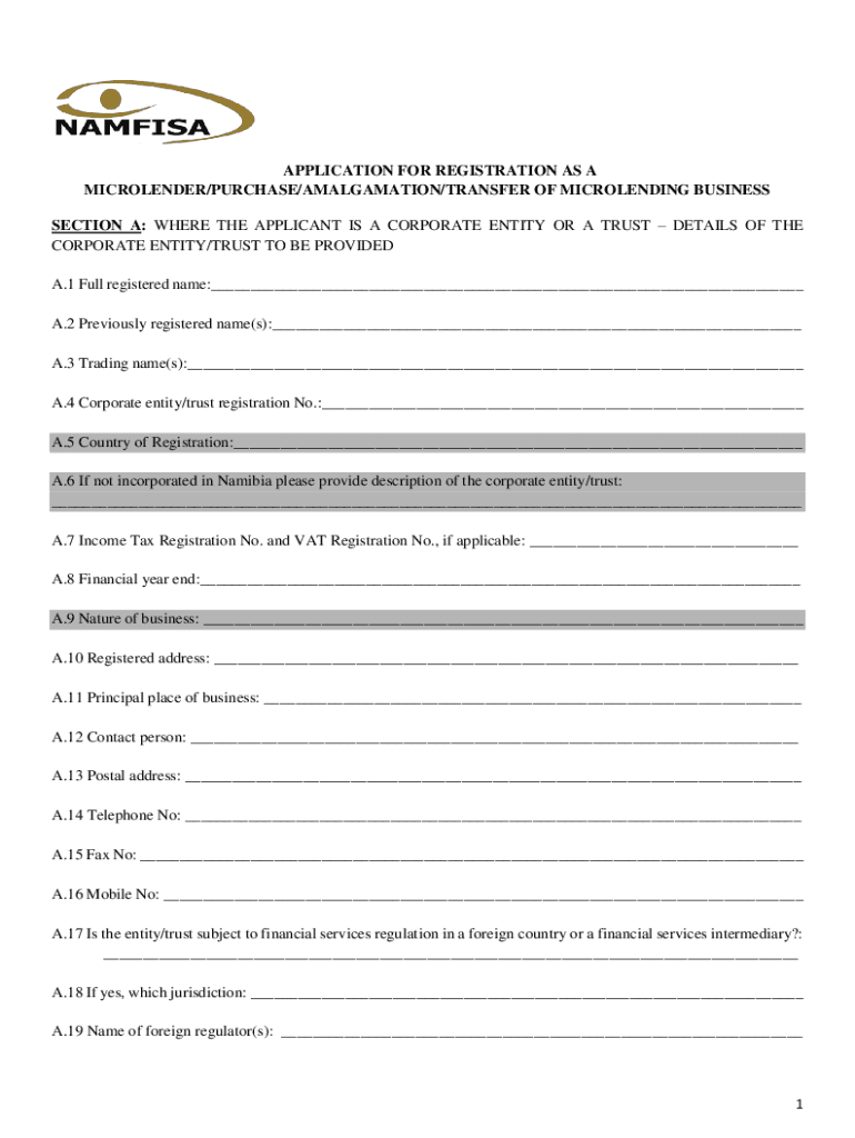 Fillable Online Section-11-Registration-Form.pdf - NAMFISA Fax Email ...
