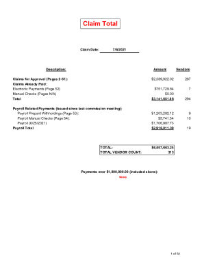 Fillable Online Claims for Approval (Pages 2-51): Fax Email Print ...