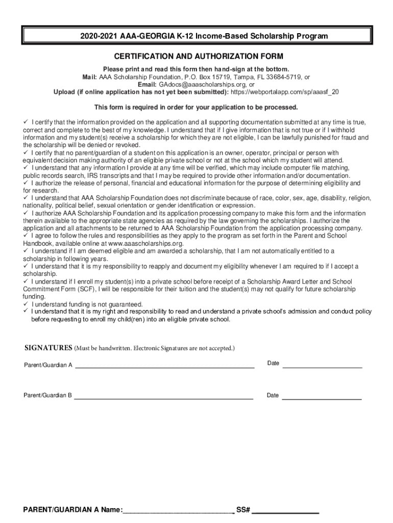 Fillable Online FL-CERTIFICATION-AND-AUTH-FORM-2020-21.pdf Fax Email ...