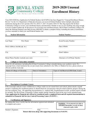 Fillable Online Enrollment History Fax Email Print - pdfFiller