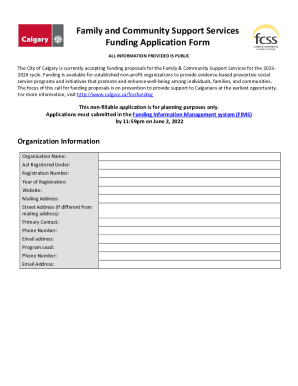 Fillable Online Family and Community Support Services Funding ...