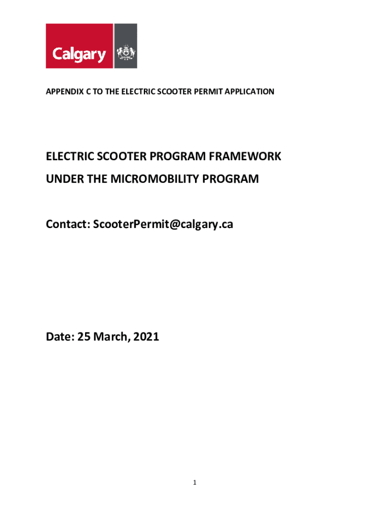 Fillable Online Application for Electric Scooter Permit Under the ...