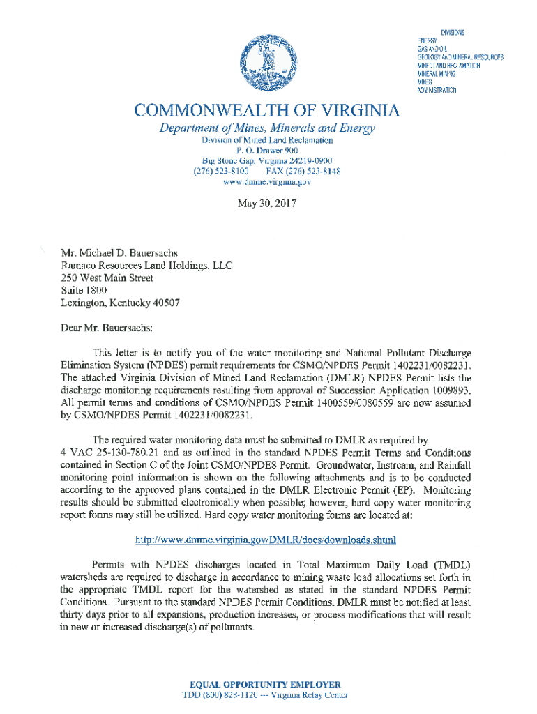 Fillable Online NPDES Permit Number: 0080559 Fax Email Print - pdfFiller