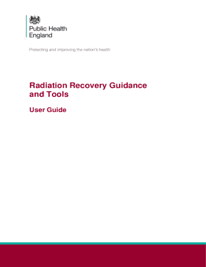 Fillable Online Radiation Recovery Guidance and Tools User Guide ...