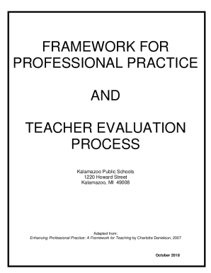 Fillable Online Enhancing Professional Practice: A Framework for ...