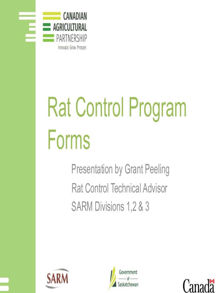 Fillable Online Rat Control Program Forms Fax Email Print - pdfFiller