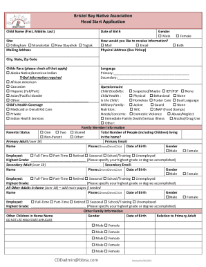 Fillable Online Chenango- Early Head Start Recruitment Form Fax Email ...