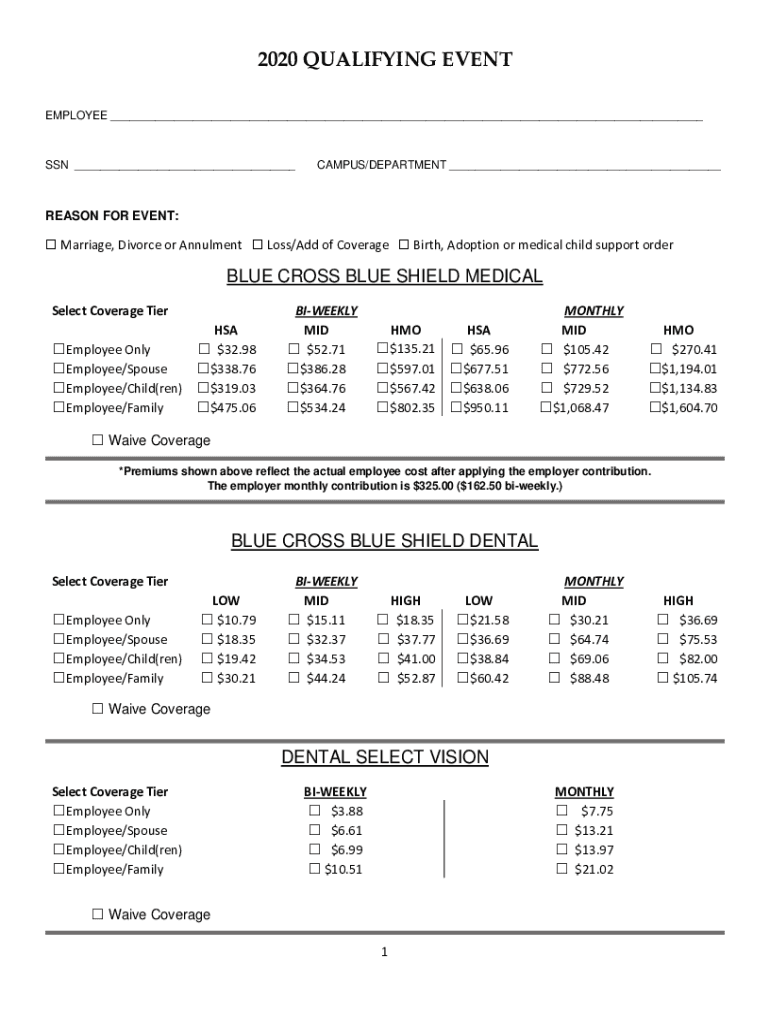 Fillable Online QUALIFYING EVENT FACT SHEET - SharpSchool Fax Email ...
